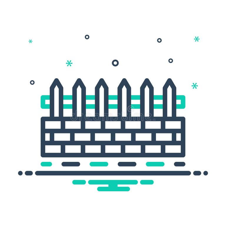 Mix Icon for Boundary, Frontier and Barrier Stock Vector - Illustration ...