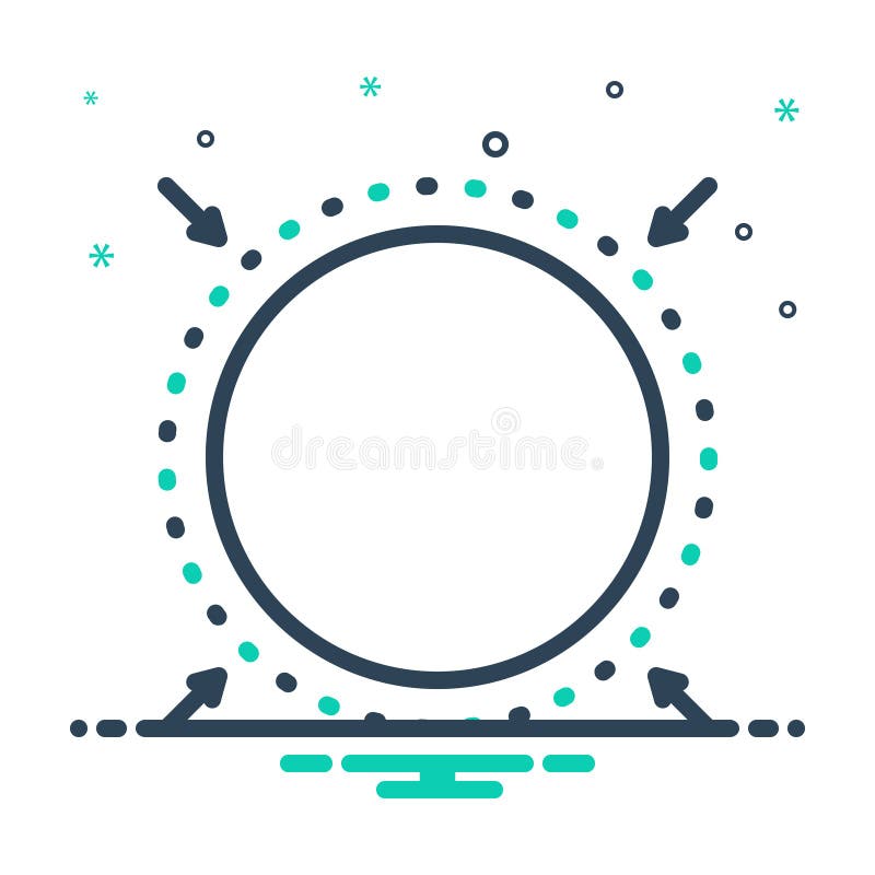Mix Icon for Boundary, Limit and Range Stock Vector - Illustration of ...