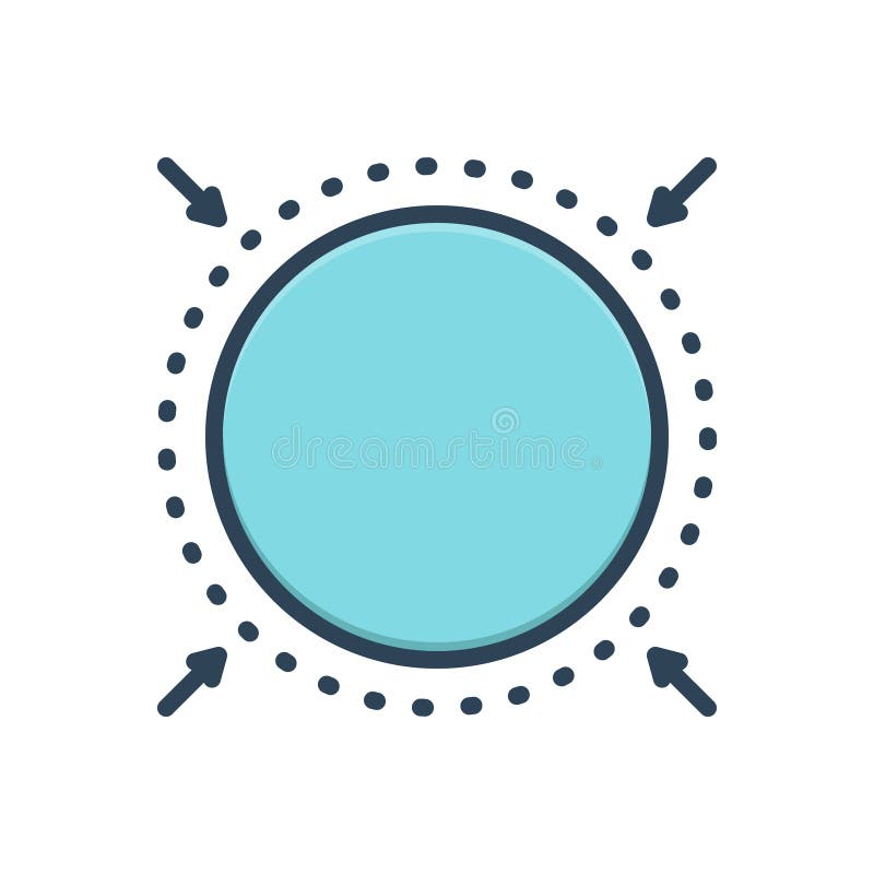 Color Illustration Icon for Boundary, Limit and Range Stock ...