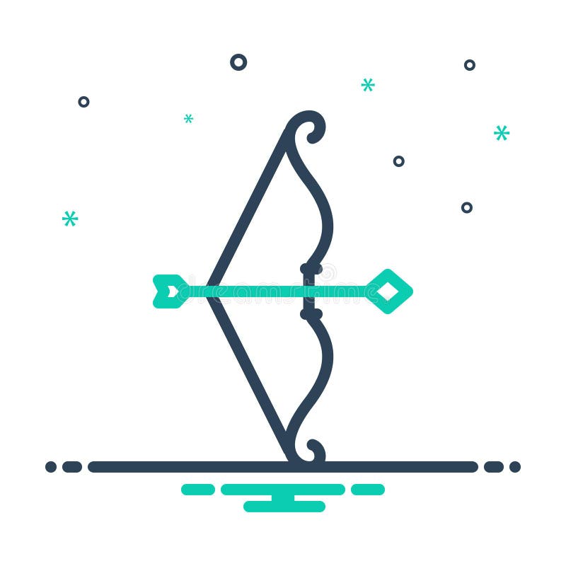 Mix Icon for Bow, Longbow and Fletch Stock Illustration - Illustration ...