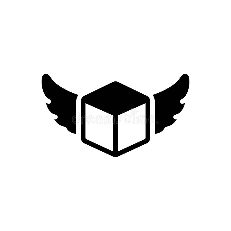 Black Solid Icon for Box, Delivery and Cargo Stock Illustration ...