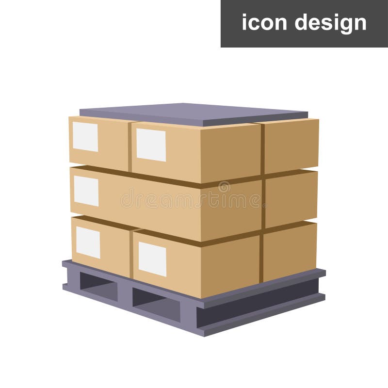 Icon boxes cargo stock vector. Illustration of packaging - 78940123
