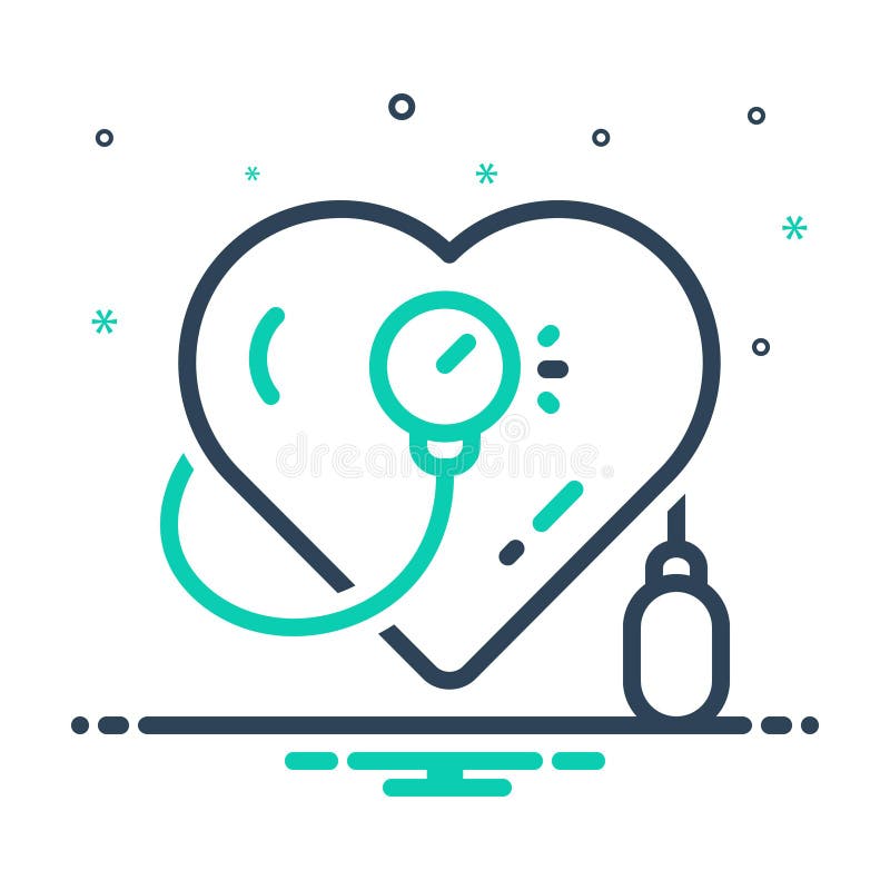 Mix Icon for Bp, Medical and Blood Pressure Stock Vector - Illustration ...