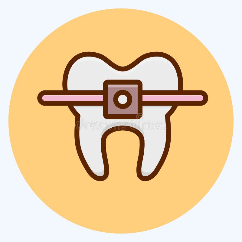 Icon Braces. Suitable for Medicine Symbol. Flat Style. Simple Design Editable. Design Template ...