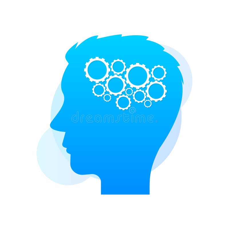 Icon with Brain Setting. Business Vector Icon. Vector Outline ...