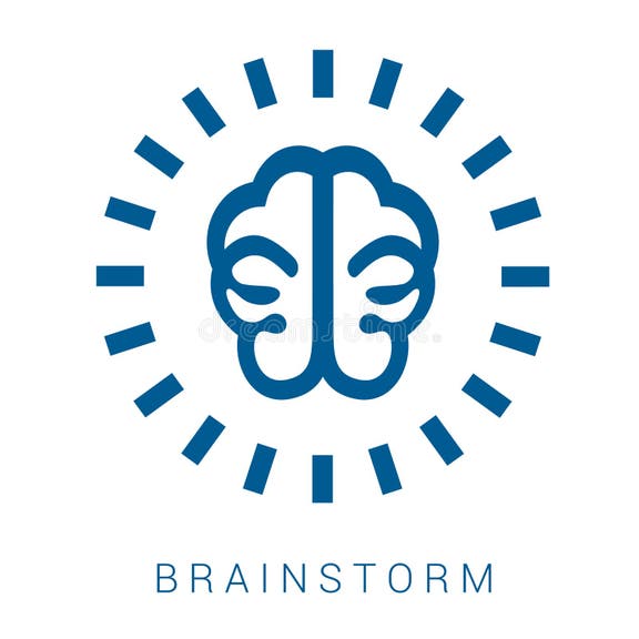 Icon brainstorm stock vector. Illustration of brainstorm - 87862559