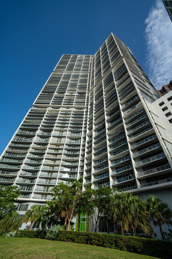 Stock Photo Icon Brickell Building Shot from Low Angle Stock Image ...