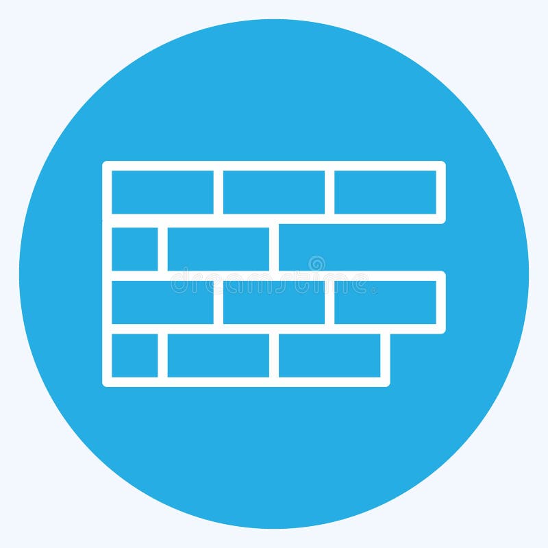 Icon Brickwork. Suitable for Building Symbol. Blue Eyes Style. Simple ...