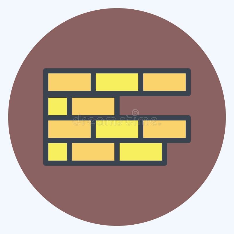 Icon Brickwork. Suitable for Building Symbol. Color Mate Style. Simple ...