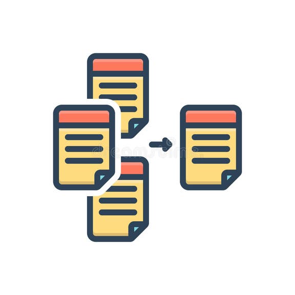 Color Illustration Icon for Briefly, Shortly and Brevity Stock ...