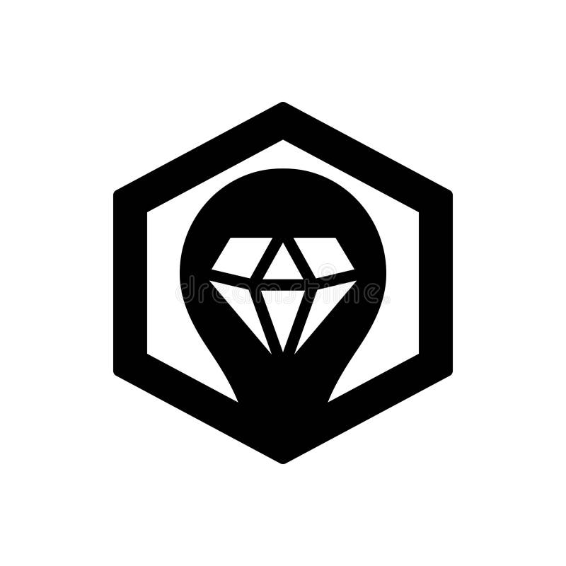 Black Solid Icon for Brilliant, Diamond and Jewel Stock Vector ...
