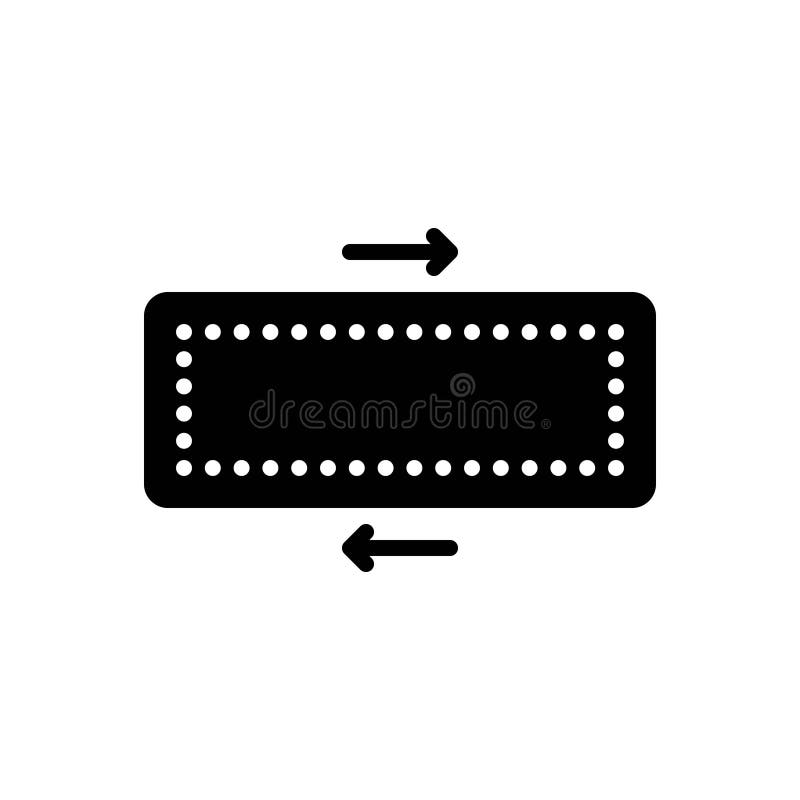 Black Solid Icon for Broad, Wide and Large Stock Vector - Illustration ...