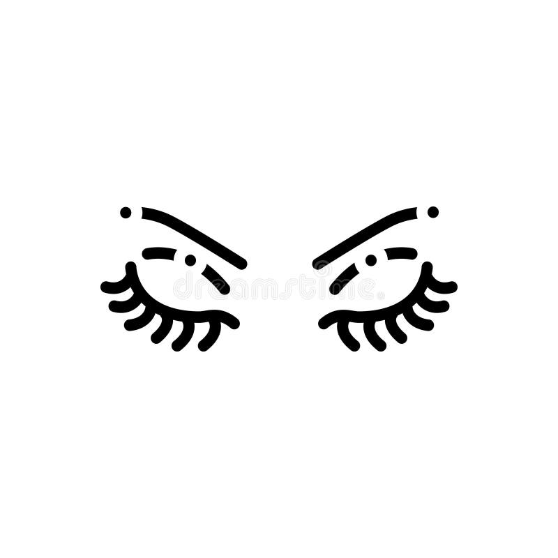 Black Solid Icon for Brow, Eyebrow and Glamour Stock Vector ...
