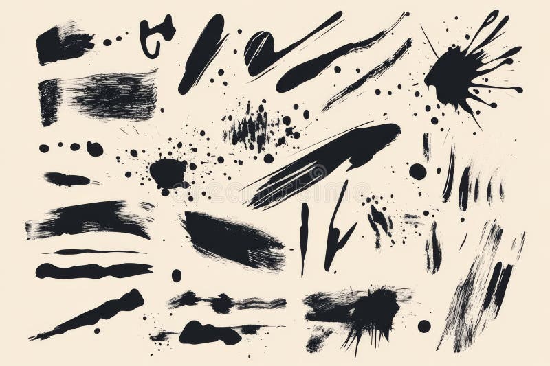 The Icon of a Brushstroke, the Brushstroke Painted Texture, the Ink ...