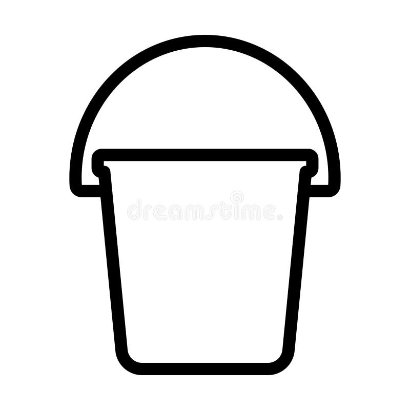 Icon of Bucket stock vector. Illustration of color, drop - 220397663