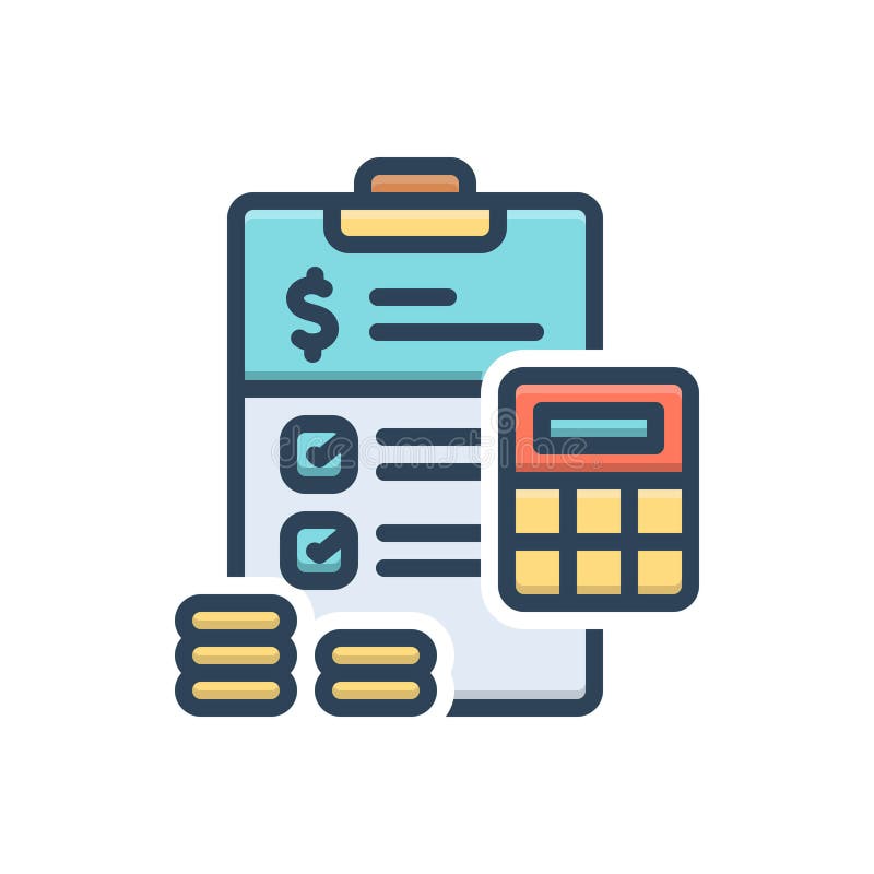 Color Illustration Icon for Budget, Financial Plan and Banking Stock ...