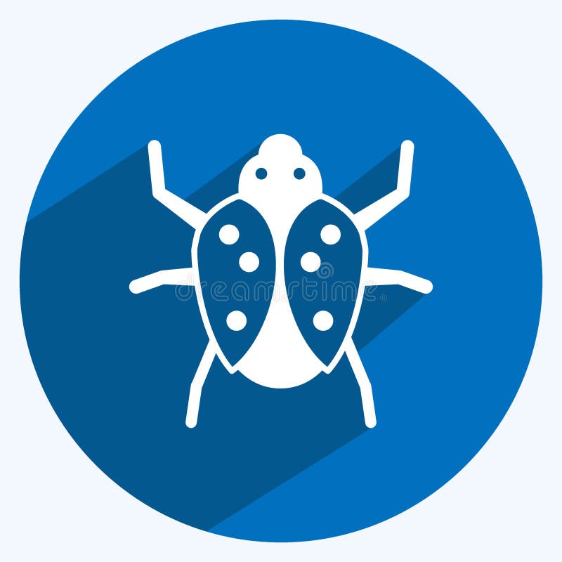 Icon Bug. Suitable for Animal Symbol. Long Shadow Style. Simple Design ...