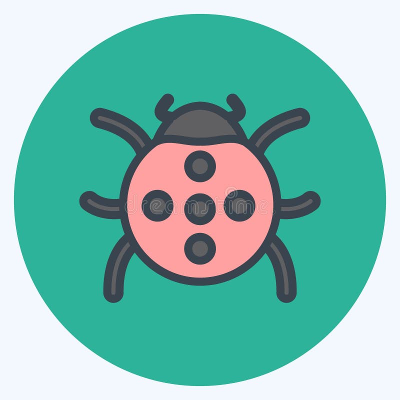 Icon Bug. Suitable for Spring Symbol. Color Mate Style. Simple Design ...