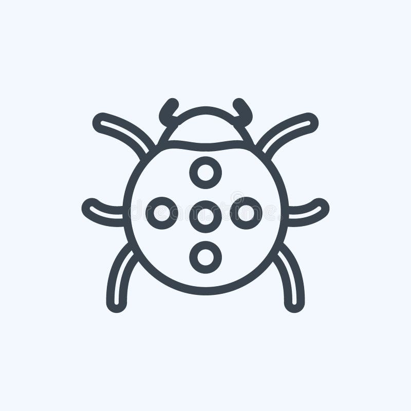 Icon Bug. Suitable for Spring Symbol. Line Style. Simple Design ...