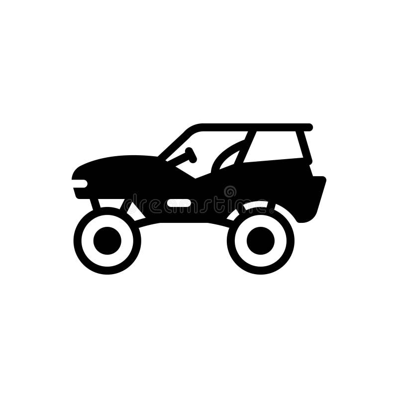Black Solid Icon for Buggy, Atv and Transport Stock Illustration ...