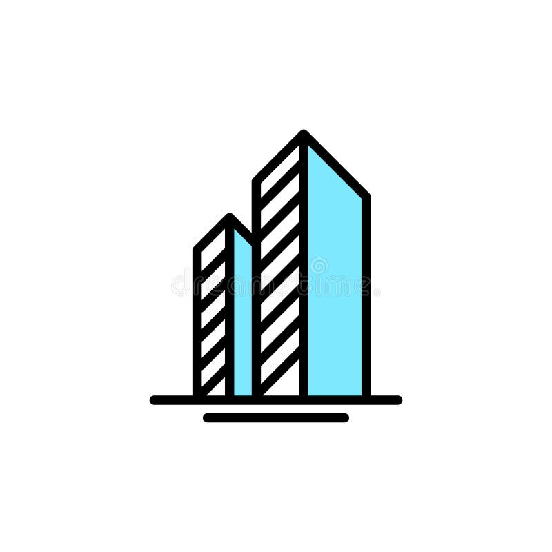 Icon Building Skyscaper Symbols Architecture Stock Vector ...