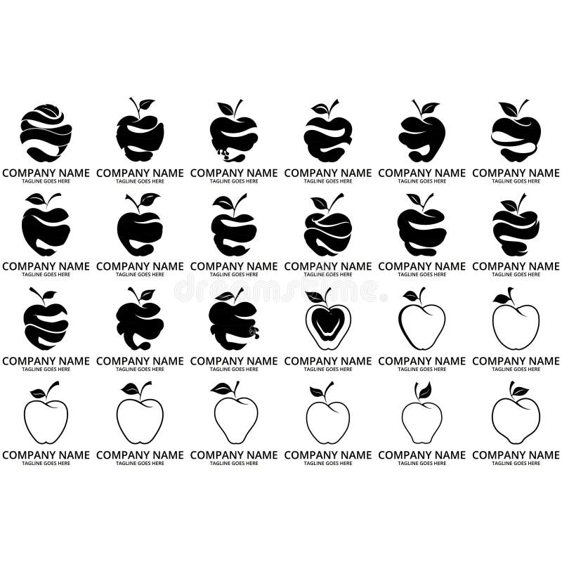 Icon Bundle Logo Vector Apple Stock Vector - Illustration of emblem ...