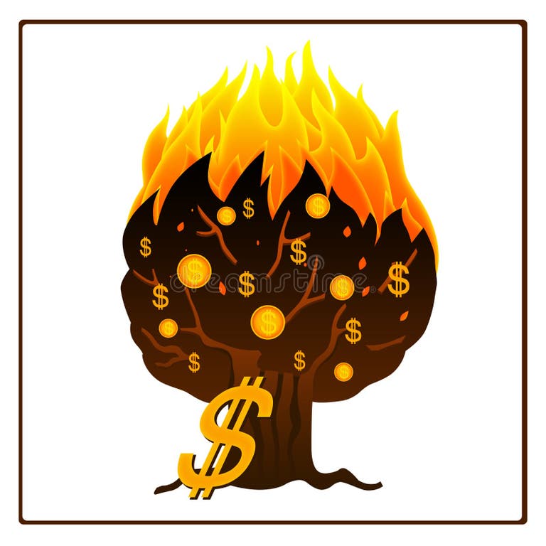 Burning Money Stock Illustrations – 5,704 Burning Money Stock ...