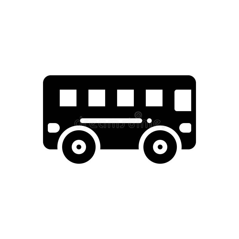 Black Solid Icon for Bus, Transport and Commercial Stock Vector ...