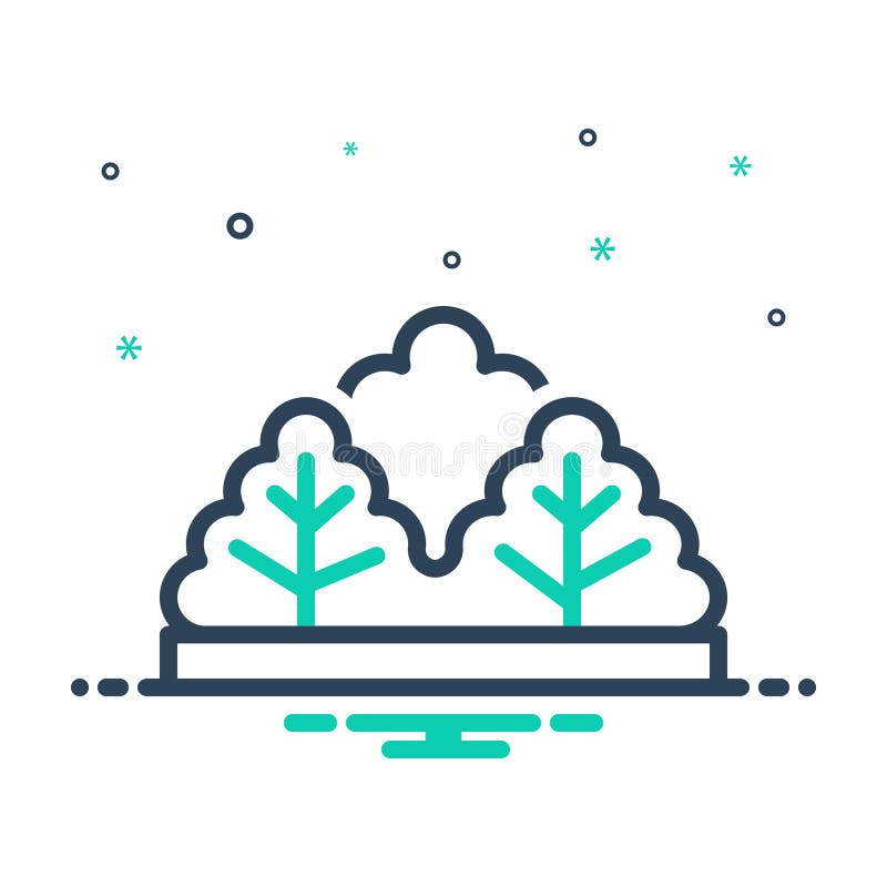Mix Icon for Bush, Shrub and Ecology Stock Vector - Illustration of ...