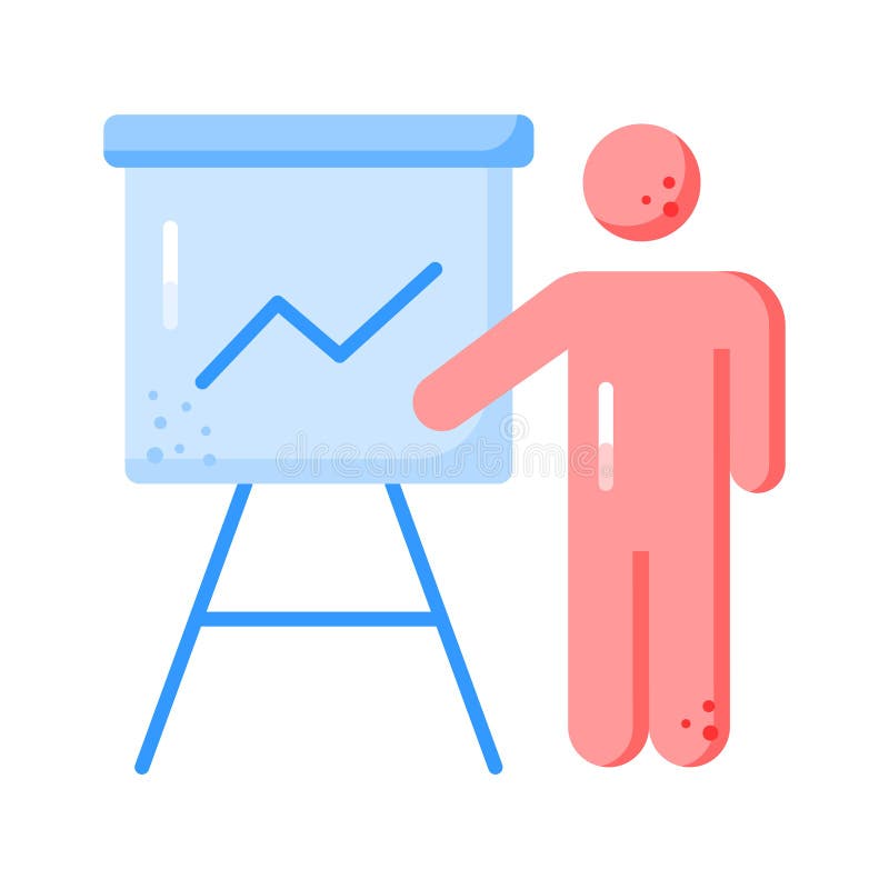 An Icon of Business Graphical Presentation, Vector of Statistical ...