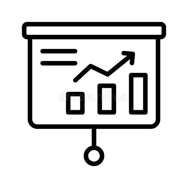 An Icon of Business Graphical Presentation, Vector of Statistical ...