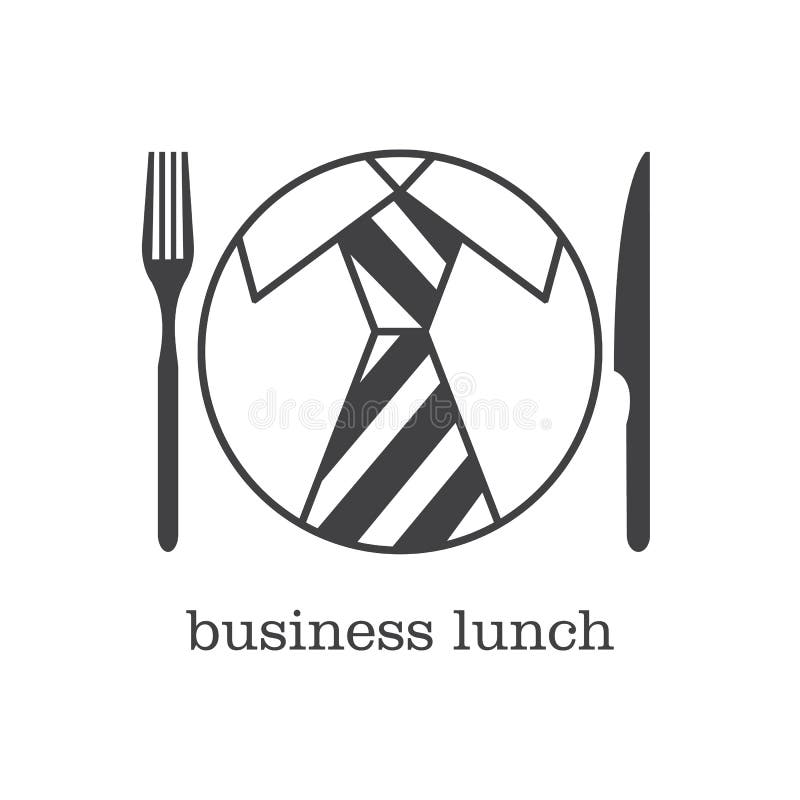 Icon business lunch stock vector. Illustration of knife - 58686420