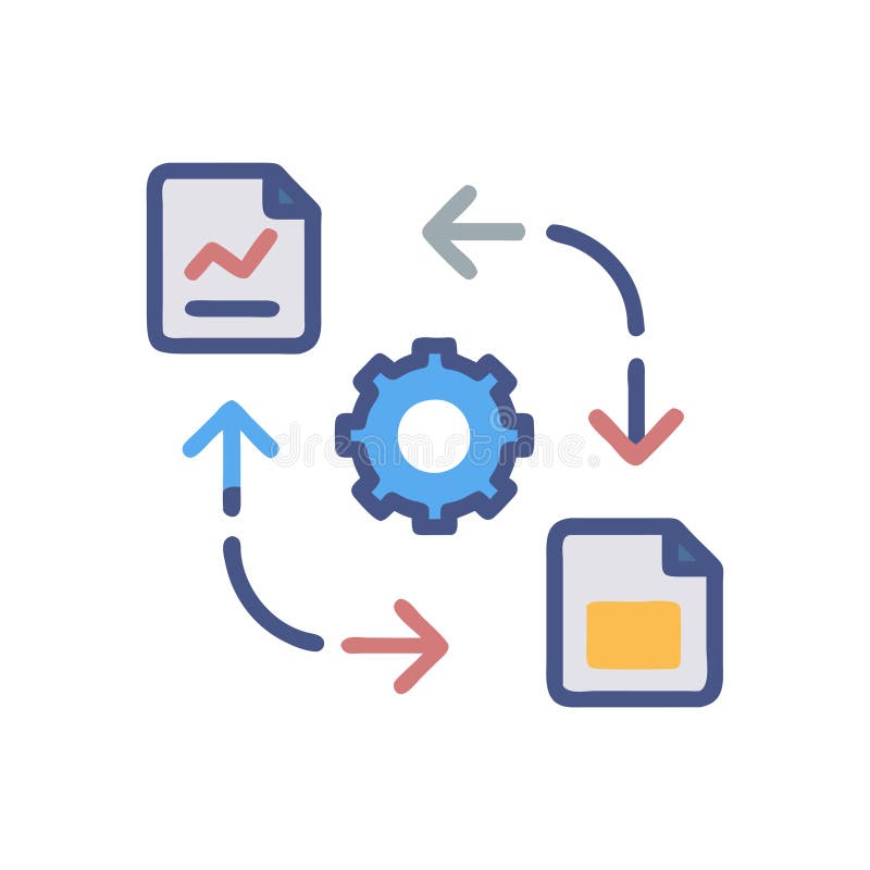 Icon for Business Process Management Stock Image - Illustration of ...