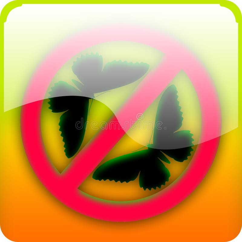 Icon with butterfly stock illustration. Illustration of insect - 78016972