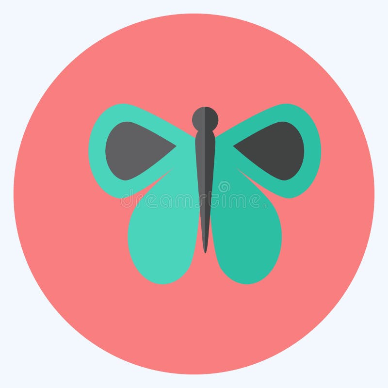 Icon Butterfly 1. Suitable for Animal Symbol. Flat Style. Simple Design ...