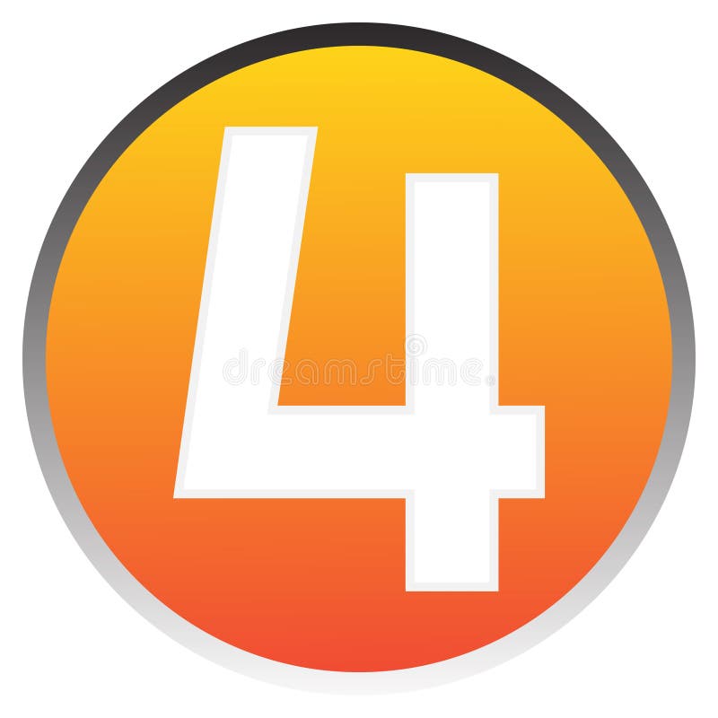 Number 4 Sign Design Template Element. Vector Stock Illustration ...