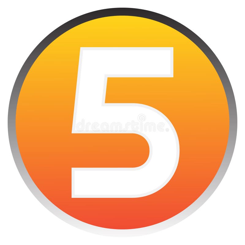Number 5 Sign Design Template Element. Vector Stock Illustration ...