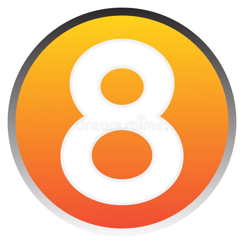 Number 8 Sign Design Template Element. Vector Stock Illustration ...