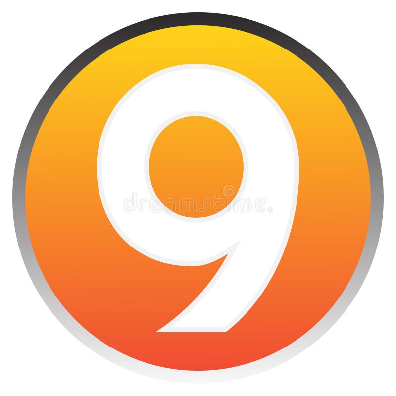 Number 9 Sign Design Template Element. Vector Stock Illustration ...