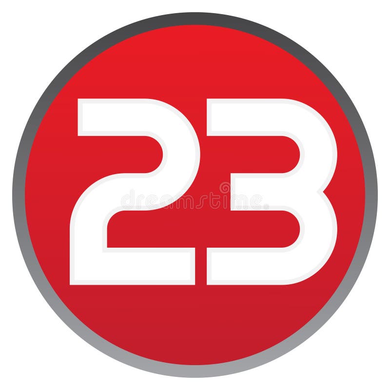 Vector Background with White Number 23. Vector Background 23 Red ...