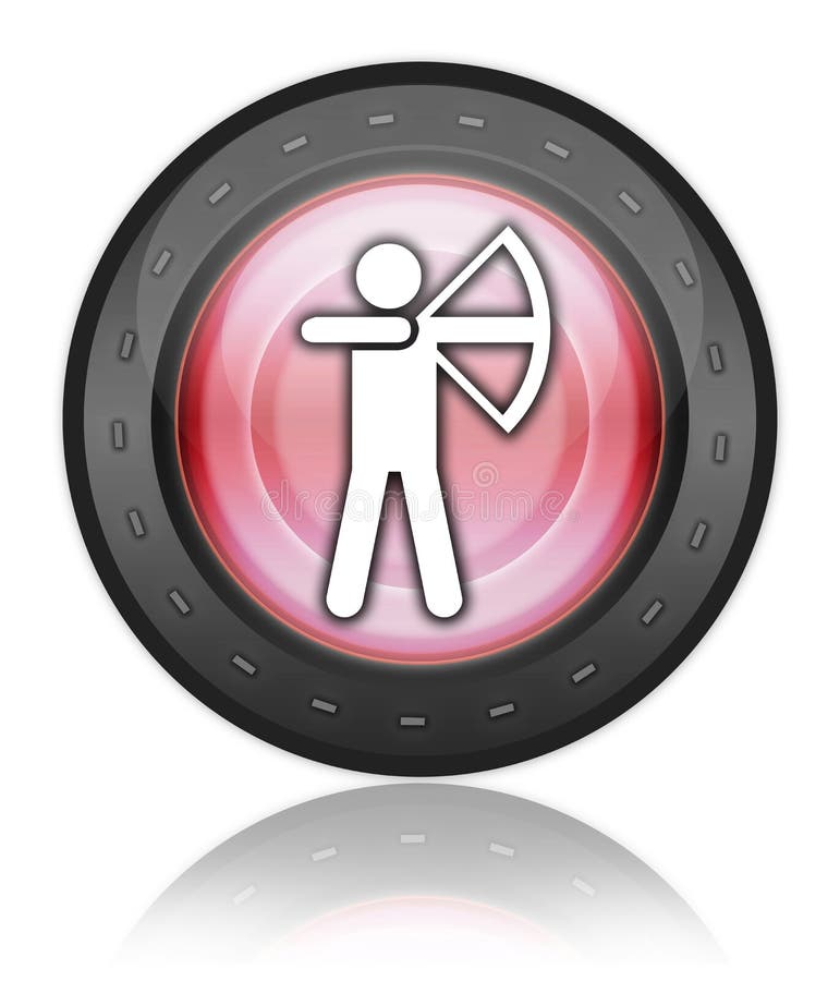 Icon, Button, Pictogram Archery Stock Illustration - Illustration of ...