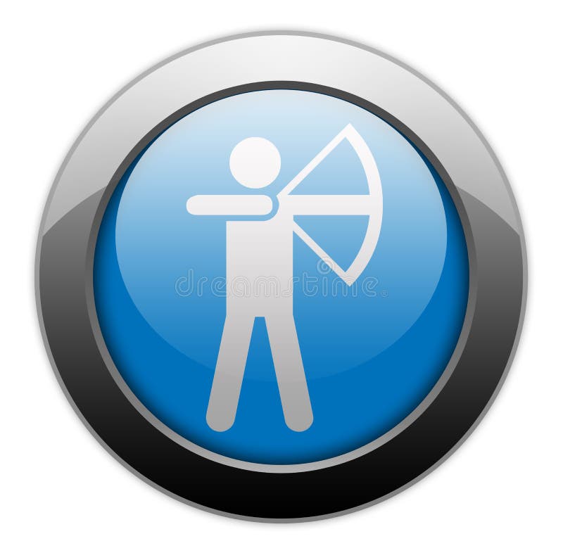 Icon, Button, Pictogram Archery Stock Illustration - Illustration of ...