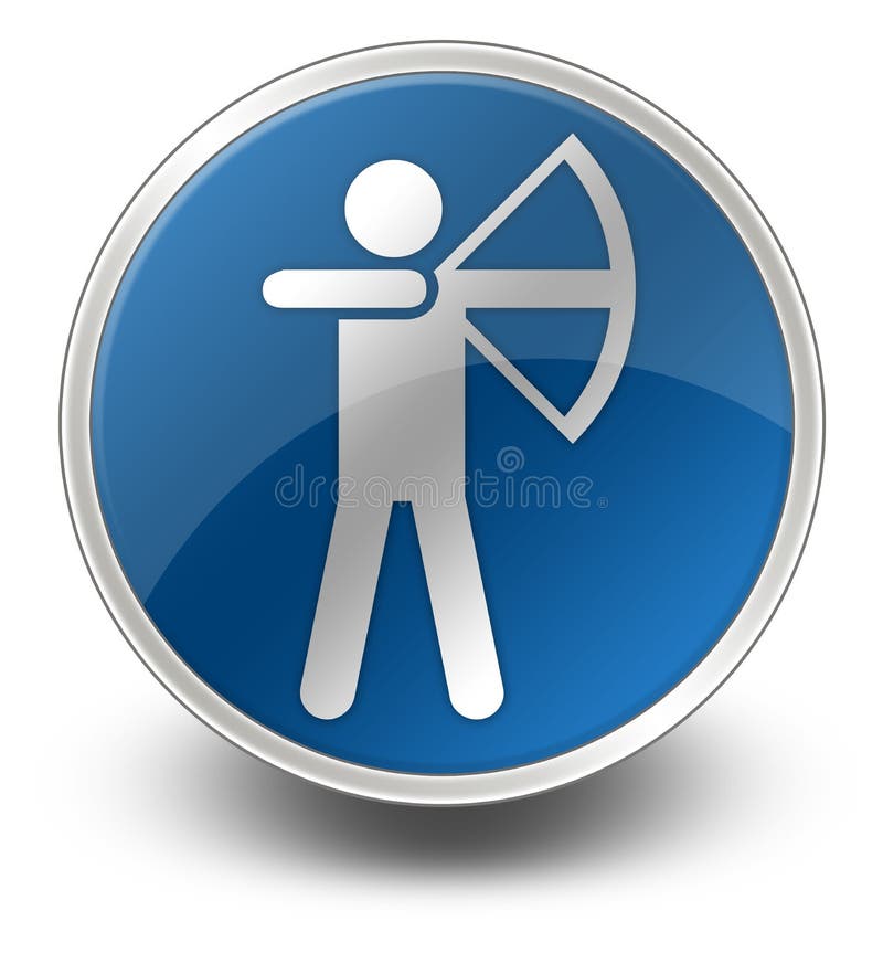 Icon, Button, Pictogram Archery Stock Illustration - Illustration of ...