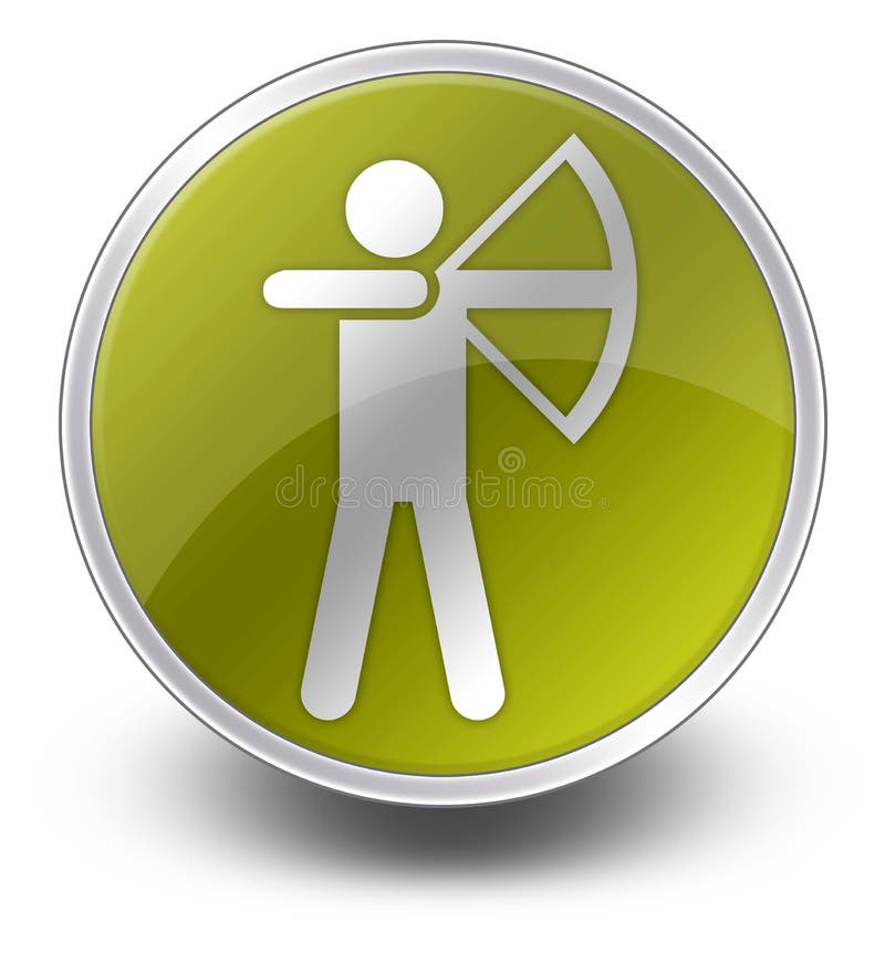 Icon, Button, Pictogram Archery Stock Illustration - Illustration of ...