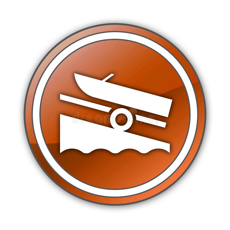 Icon, Button, Pictogram Boat Ramp Stock Illustration - Illustration of ...