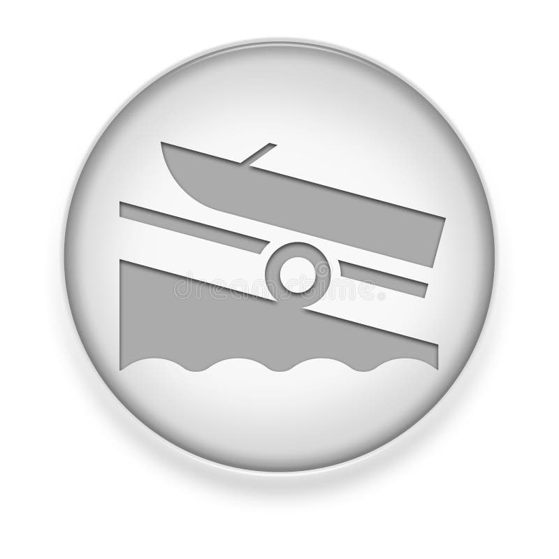 Icon, Button, Pictogram Boat Ramp Stock Illustration - Illustration of ...
