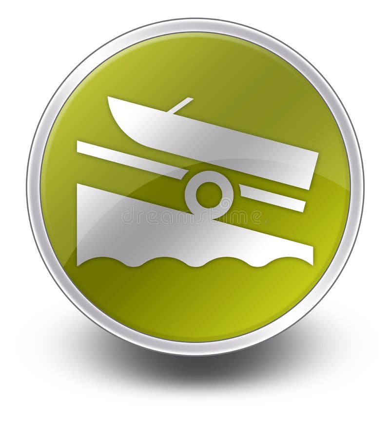 Icon, Button, Pictogram Boat Ramp Stock Illustration - Illustration of ...