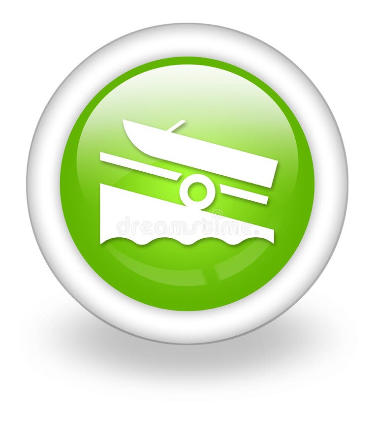 Icon, Button, Pictogram Boat Ramp Stock Illustration - Illustration of ...