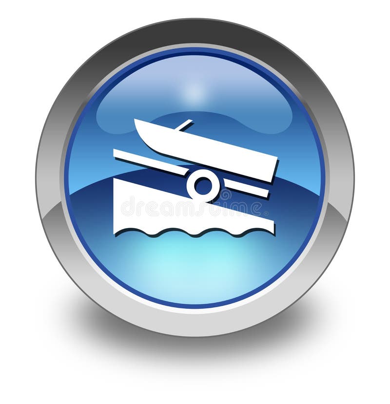 Icon, Button, Pictogram Boat Ramp Stock Illustration - Illustration of ...