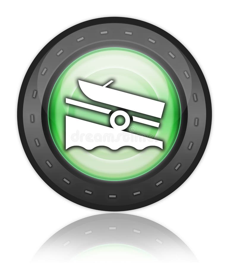 Icon, Button, Pictogram Boat Ramp Stock Illustration - Illustration of ...